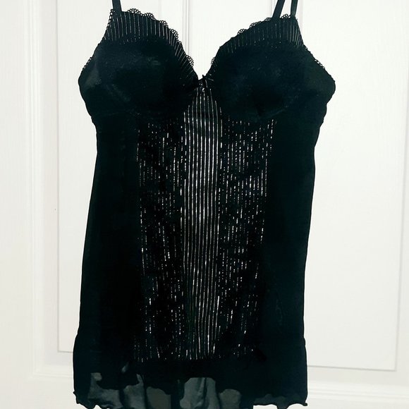 Intimates & Sleepwear | Padded Bra One Piece Lingerie Pin Striped ...
